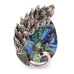 Jewelry | New Natural Shell Peacock Brooch 14 Wide X 2 Tall Version 13 ...
